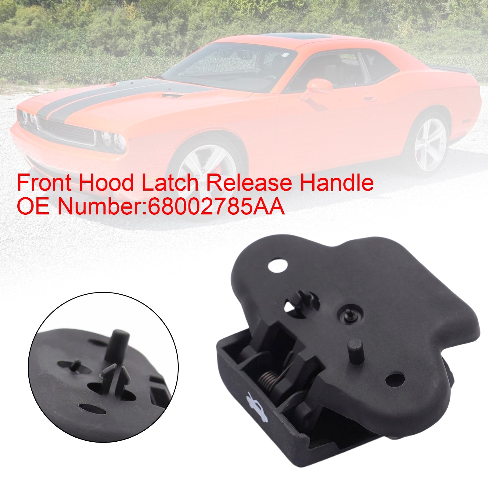 Front Hood Latch Release Handle 68002785AA For Dodge Charger Chrysler