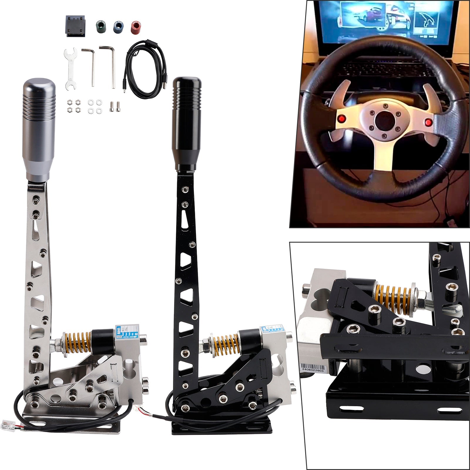 SIM USB Handbrake PC 64bit 200KG Load Cell Racing Games For Logitech G