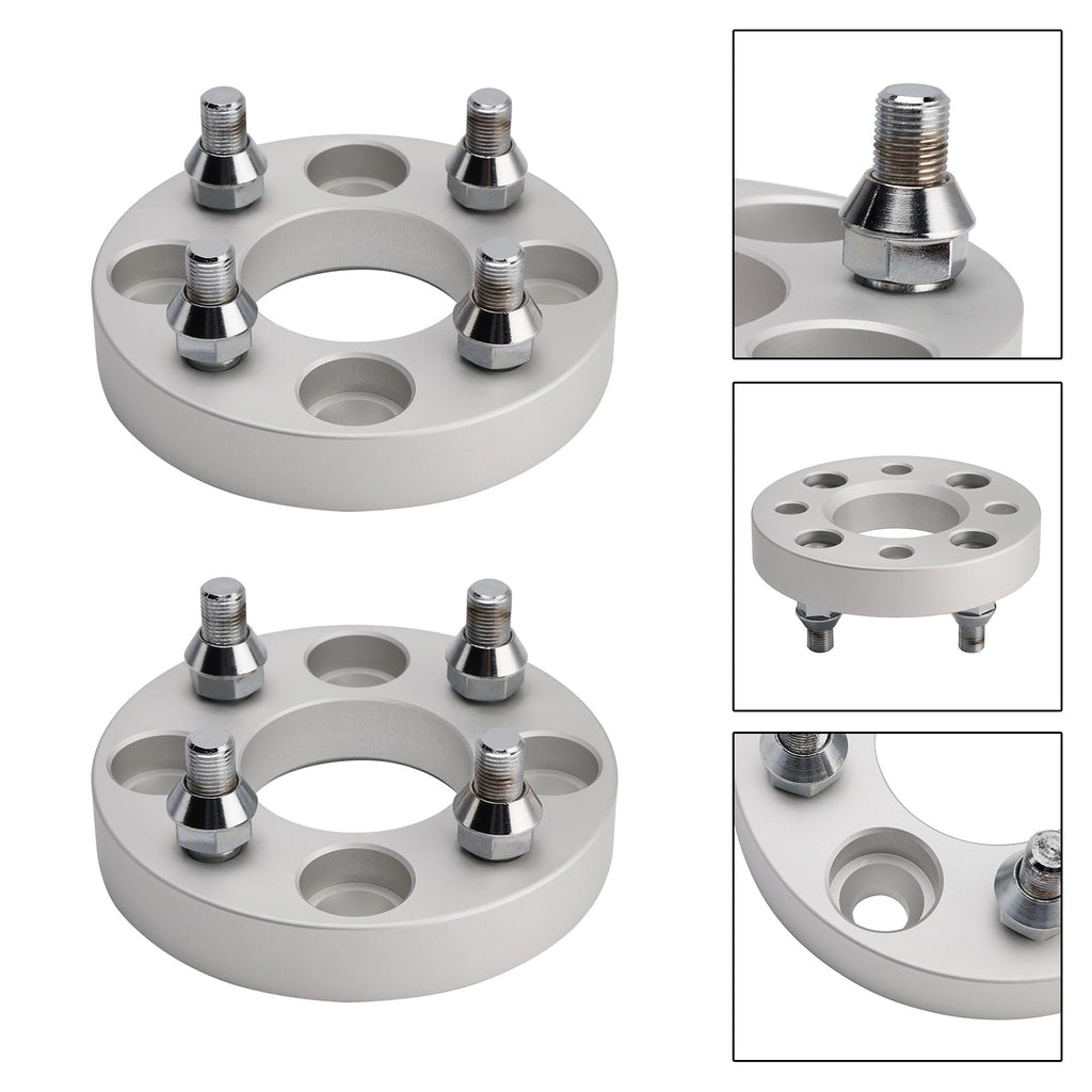 1" Wheel Spacers Kit Cable Golf Carts Lug Nuts Silver For Yamaha Club