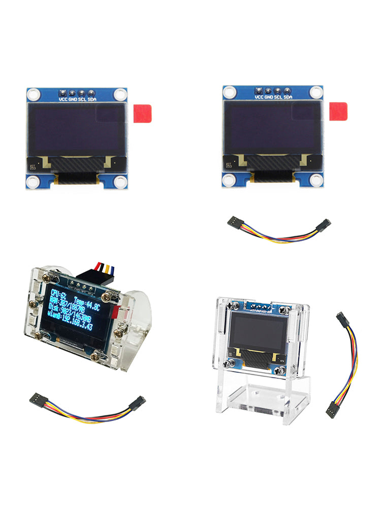 Raspberry Pi 4B 0.96-inch OLED Display Module IP Hard Disk Information