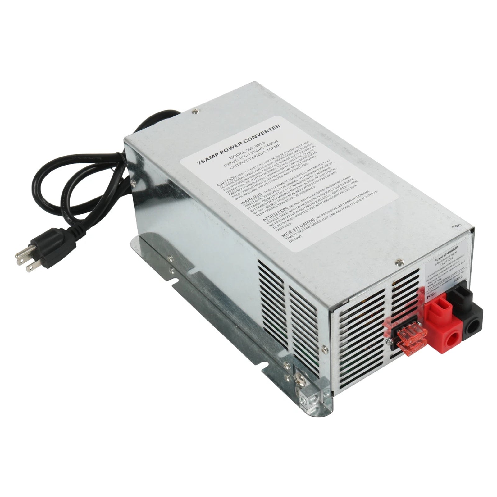 WF-9875 Converter Charger 75 Amp DC Output Deck-Mounted Converter Char