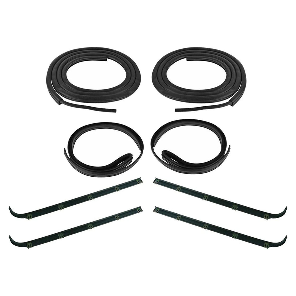 1987-1996 Ford F150 Truck Front Door Weatherstrip Seal Kit 8PCS Door W