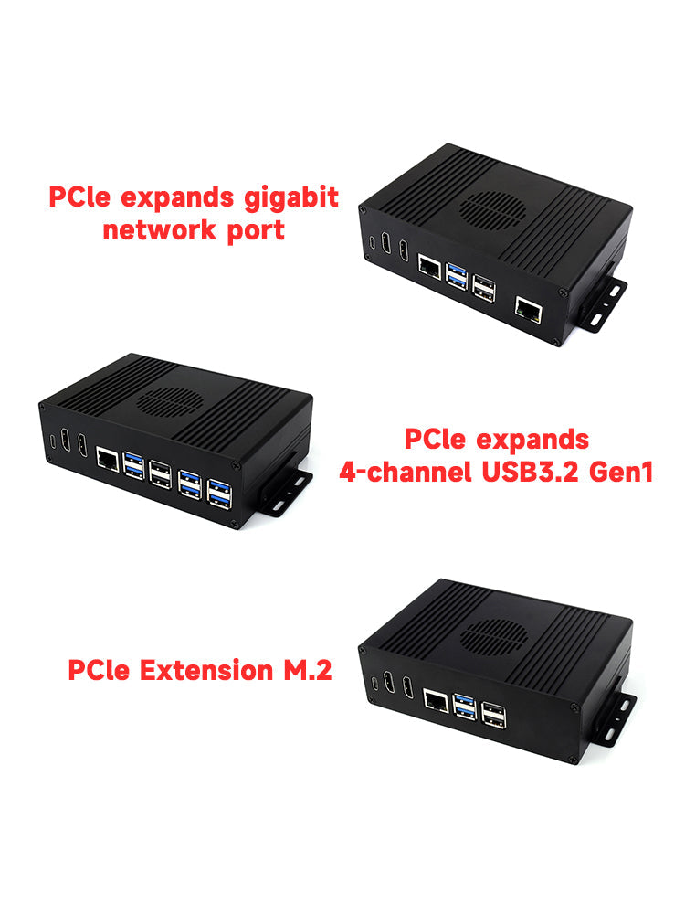 Raspberry Pi 5 Multi-Function Extension All-in-One PCIE Dual HDMI Dual
