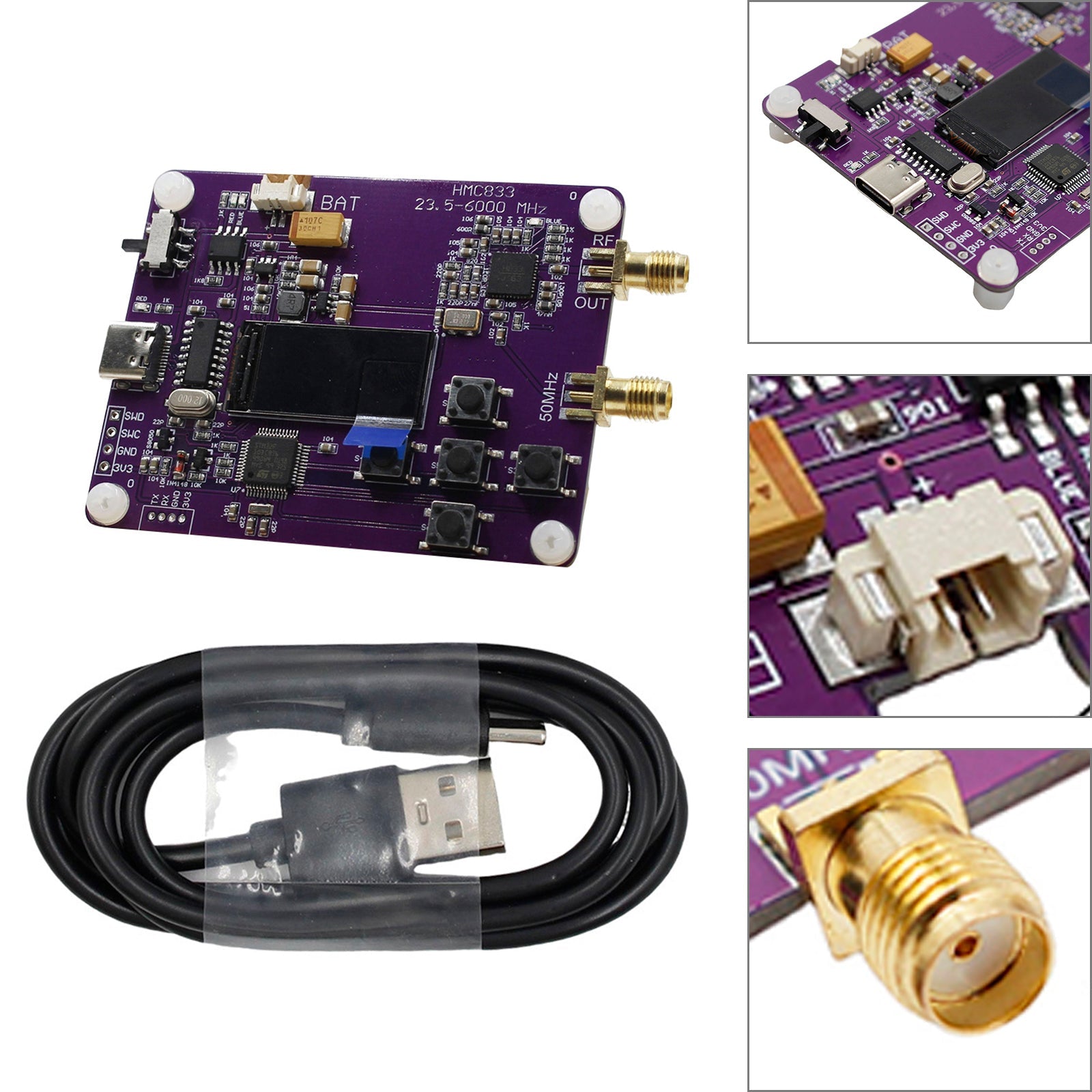 6GHz RF Signal Generator 23.5-6000MHz Keypad Version Oled Screen Displ
