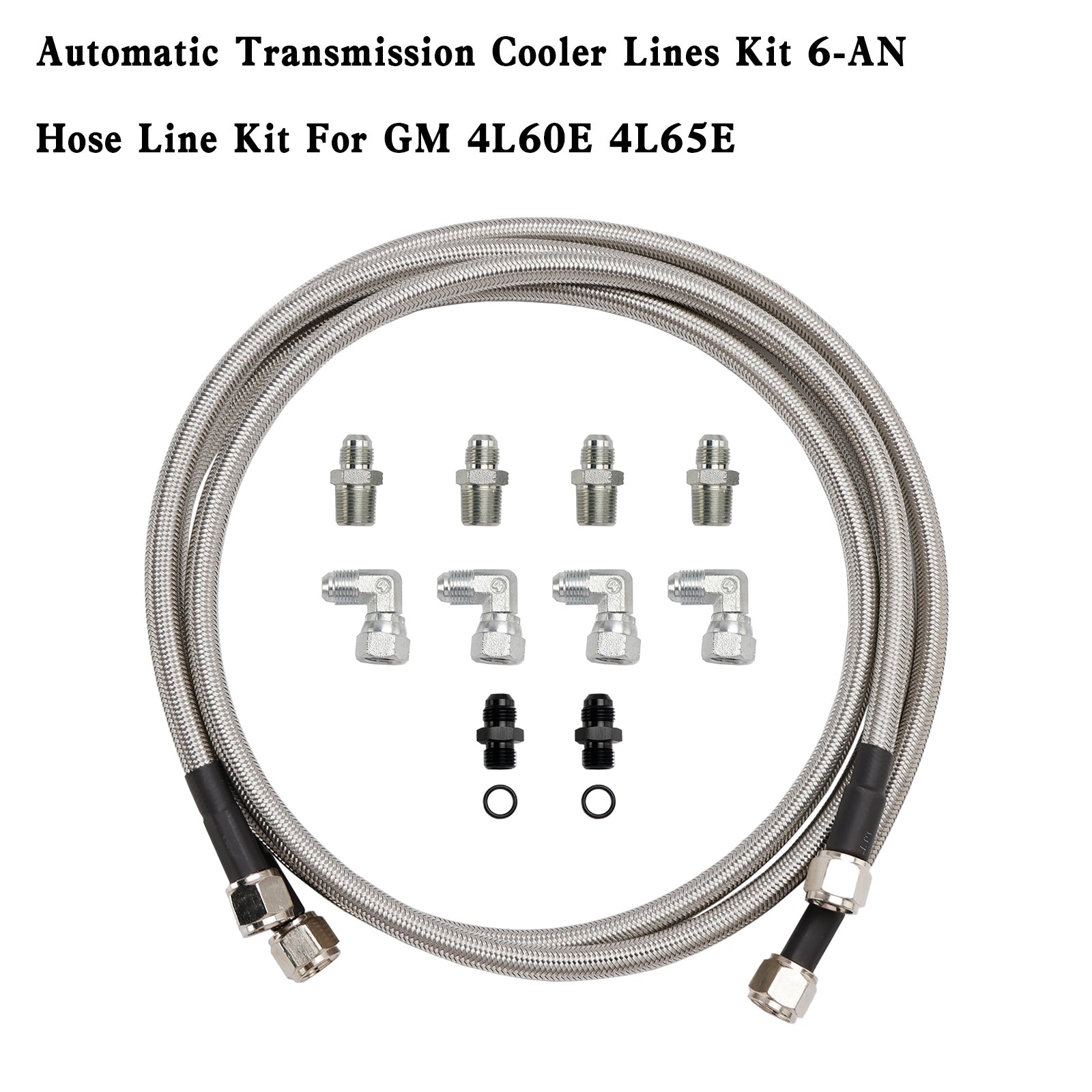 GM 4L60E 4L65E Automatic Transmission Cooler Lines Kit 6-AN Hose Line