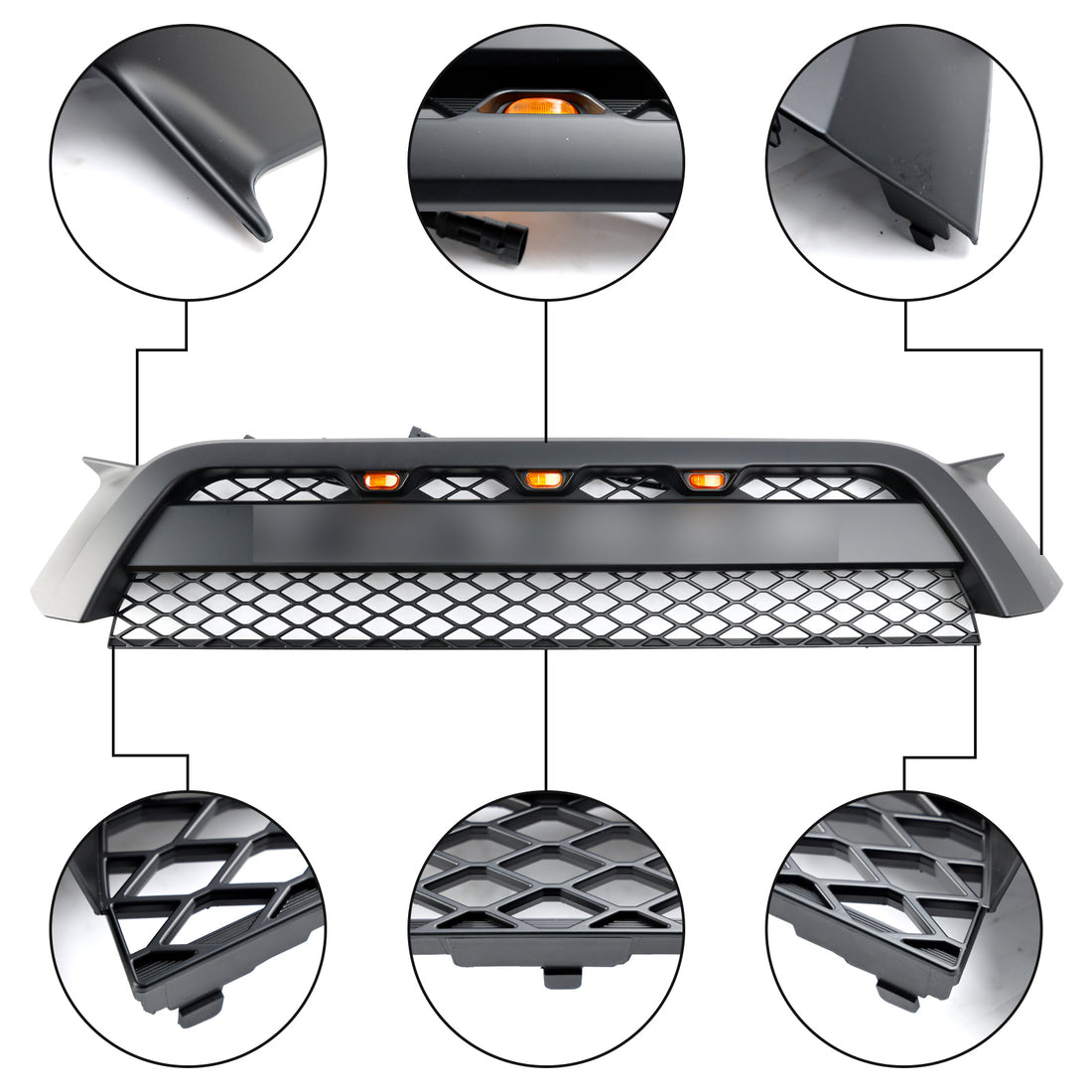 Toyota 4Runner 2010-2013 Matte Black TRD Pro Style Front Bumper Grille
