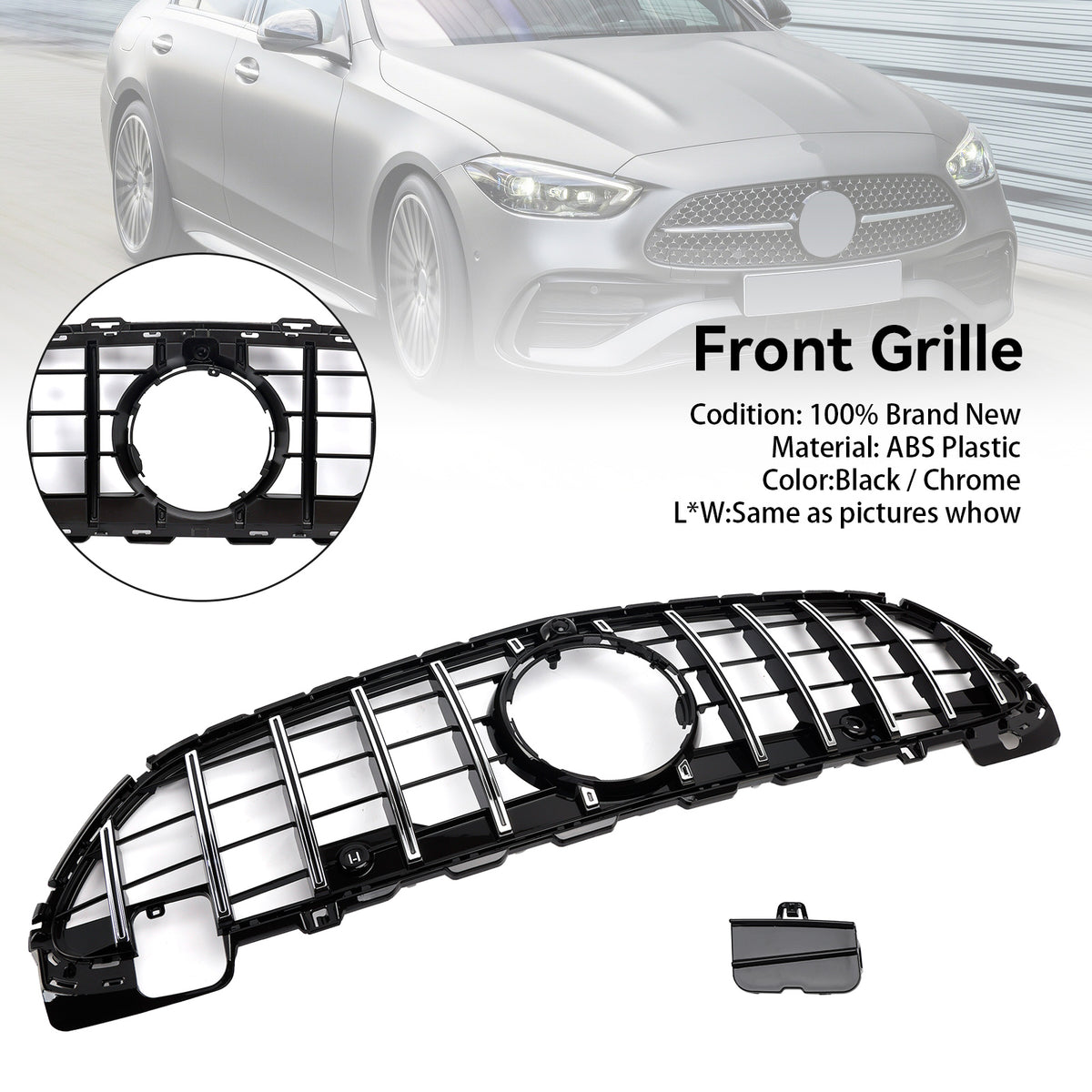 Mercedes Benz W206 2022-2023 GTR Style Front Bumper Grille Grill W/Cam