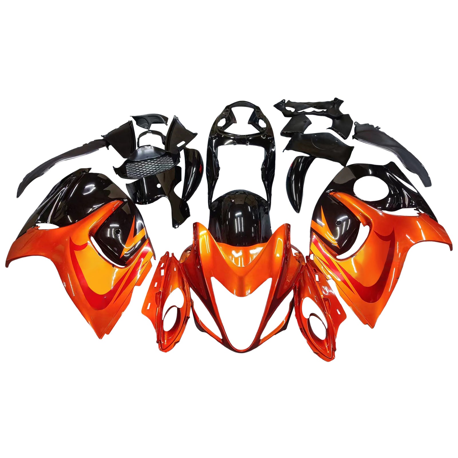 Fairings Suzuki GSX 1300 Hayabusa Orange Metallic & Black Hayabusa ...