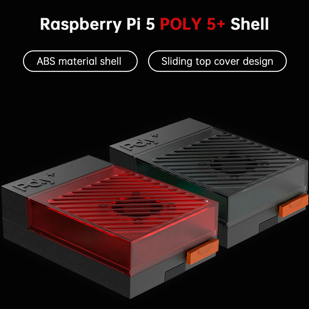 Raspberry Pi 5 POLY5+ Case Argon POLY 5+ Box Compatible with PWM Cooli