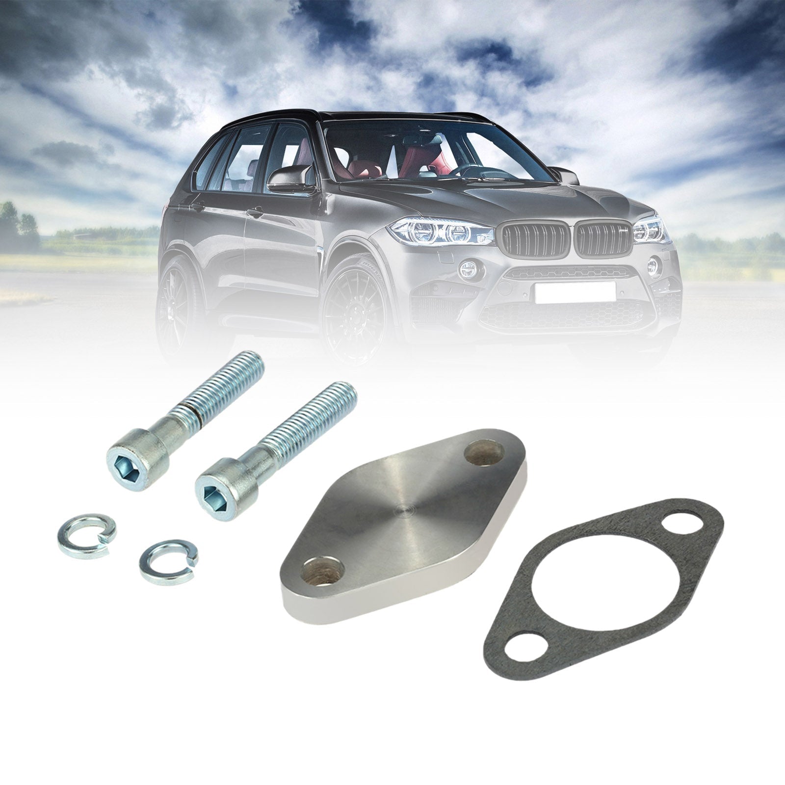 8mm EGR Valve Blanking Block Plates Kit for BMW E53 E65 E66 E38 E39 E4