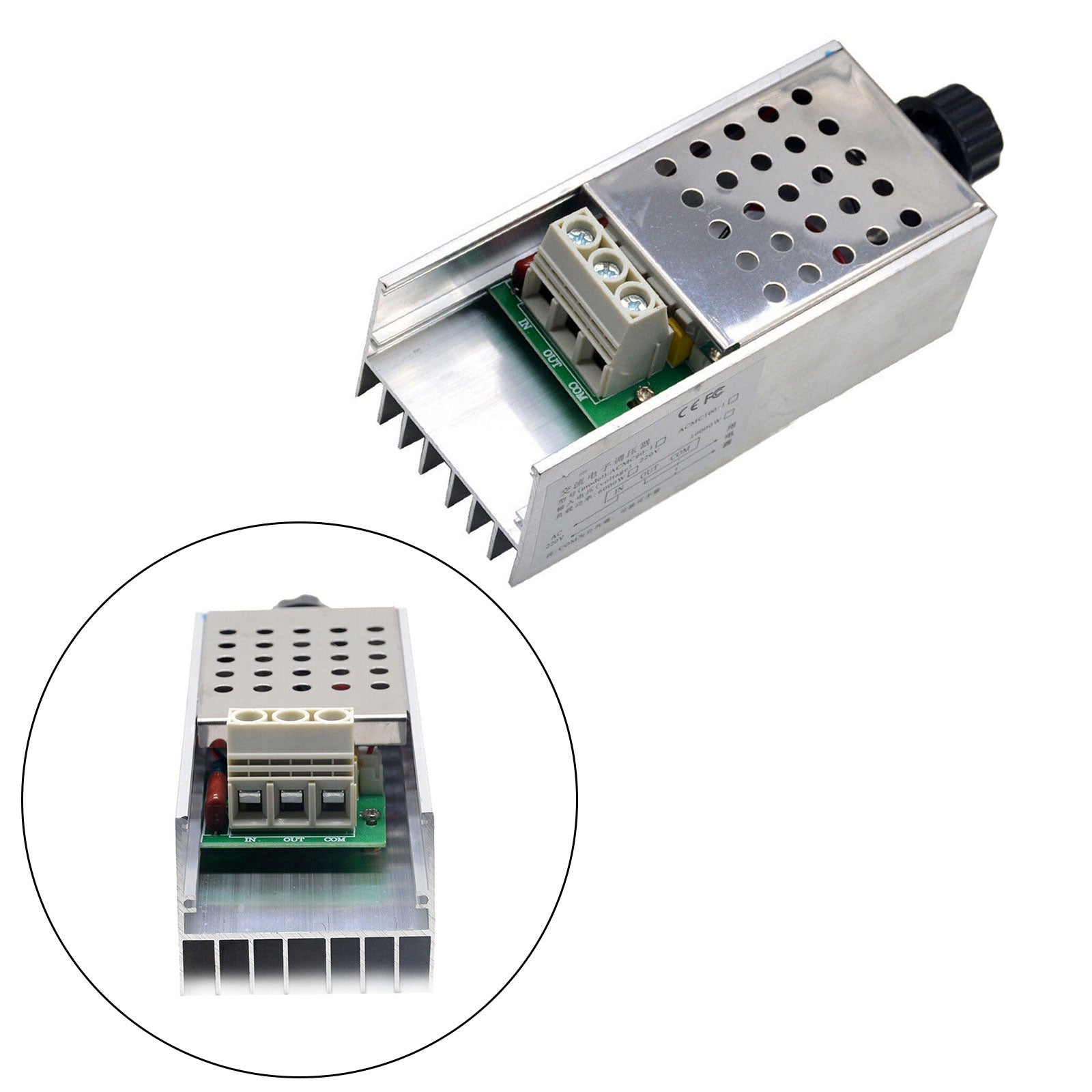 AC 110-220V 10000W SCR Motor Speed Controller Volt Regulator Dimmer Th