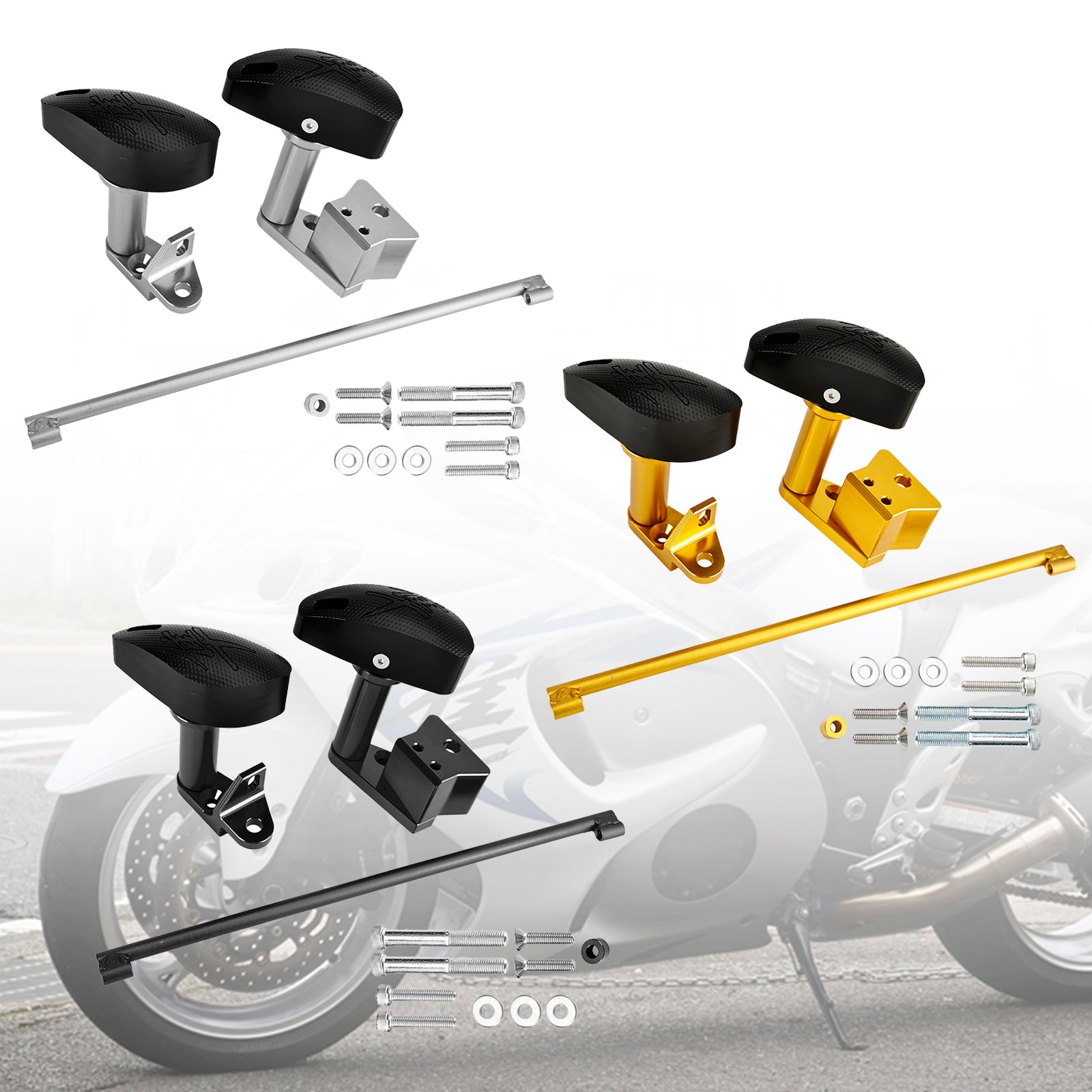 Suzuki Gsxr1300 Hayabusa 2008-2020 Protector Engine Crash Bunds Pads S