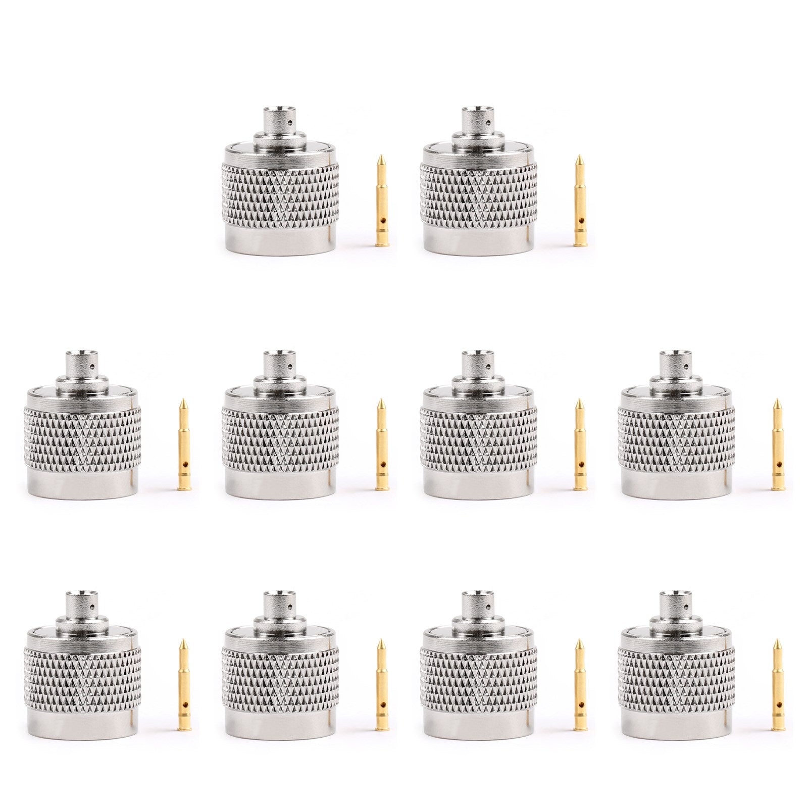 10Pcs N Solder Plug Male RF Connector Solder For Semi-rigid.141" RG402