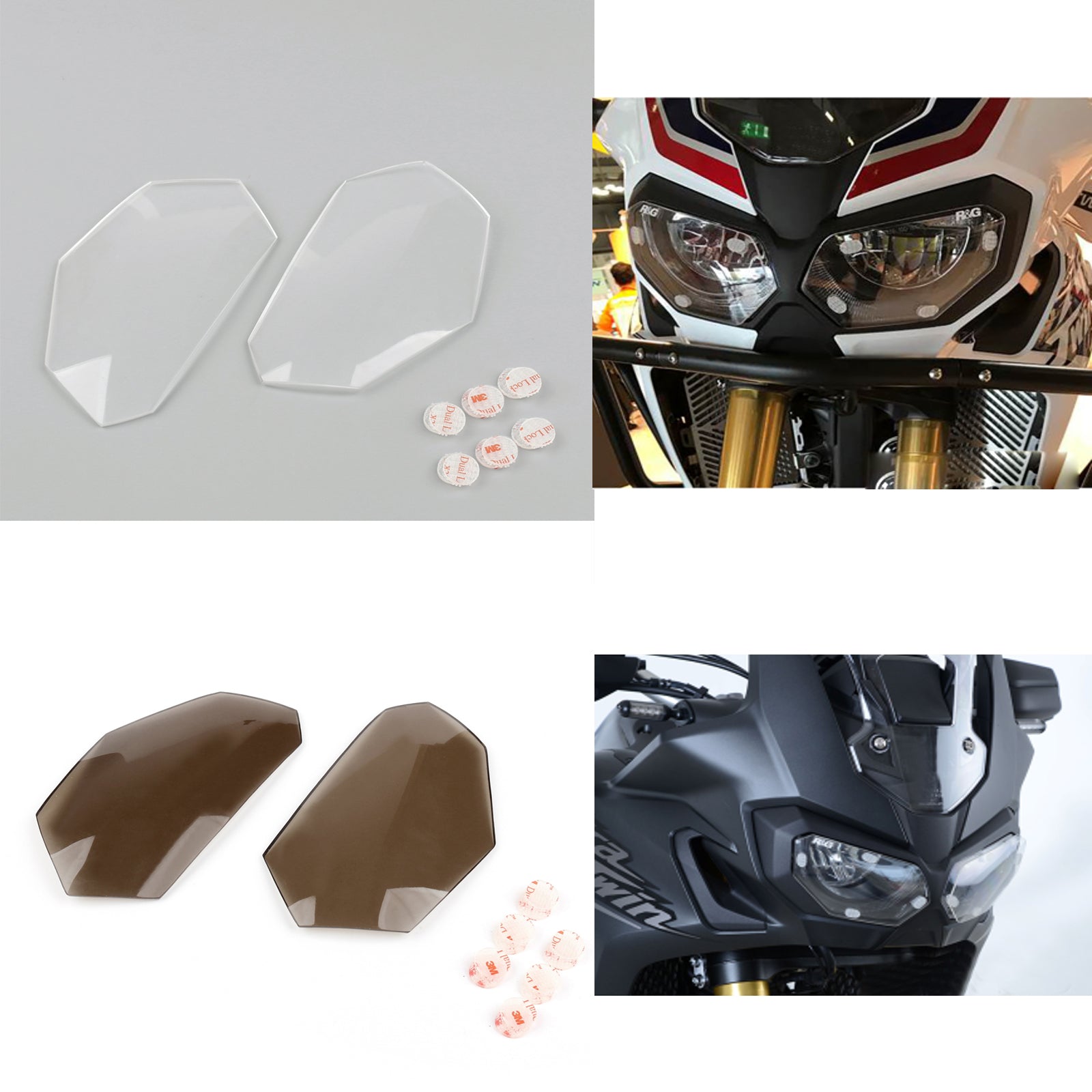 Front Headlight Lens Covers Guard For Honda CRF1000L Africa Twin 2016-2017
