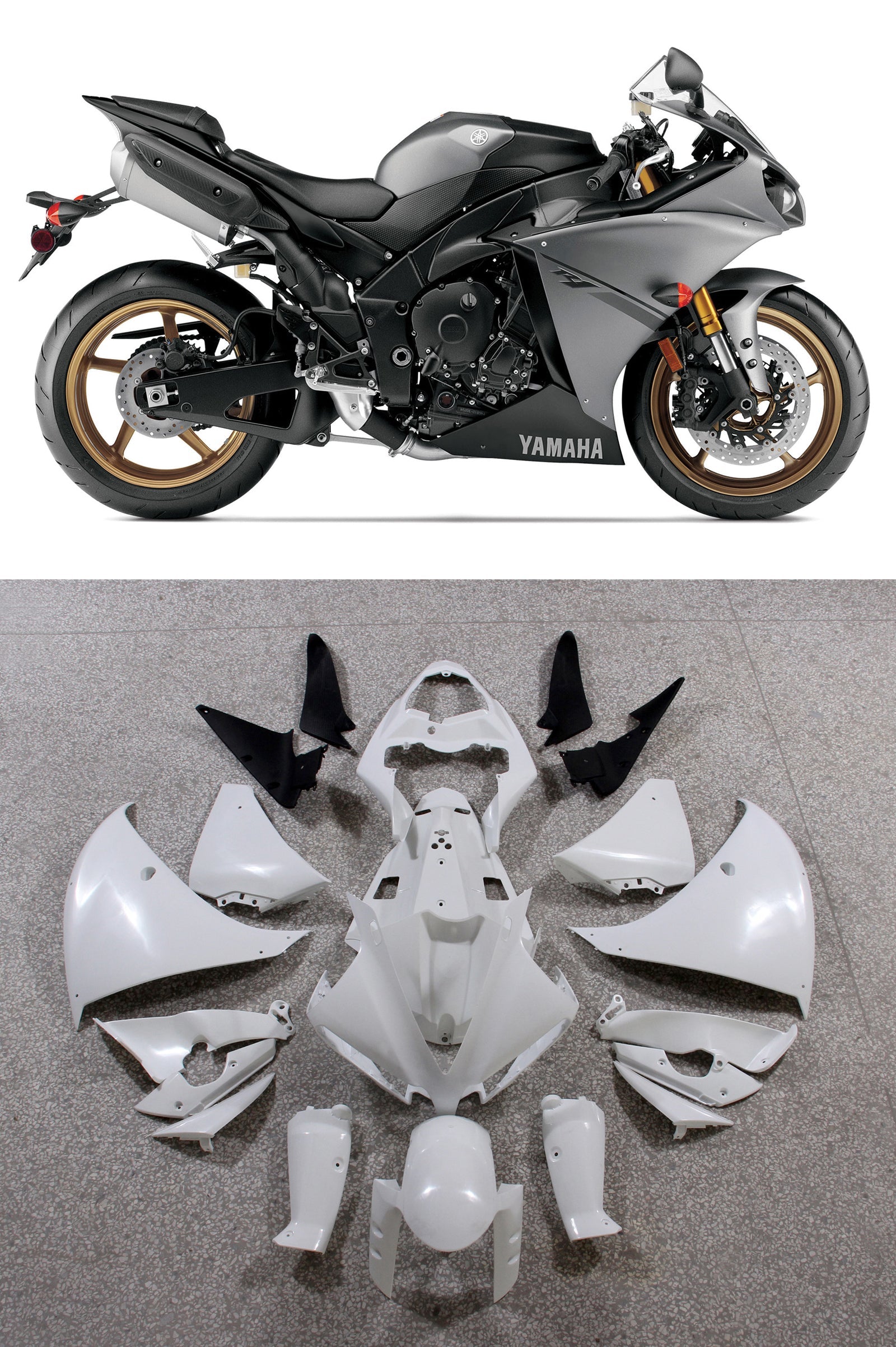 Fairings Plastics Yamaha YZF R1 Grey R1 (2013-2014)