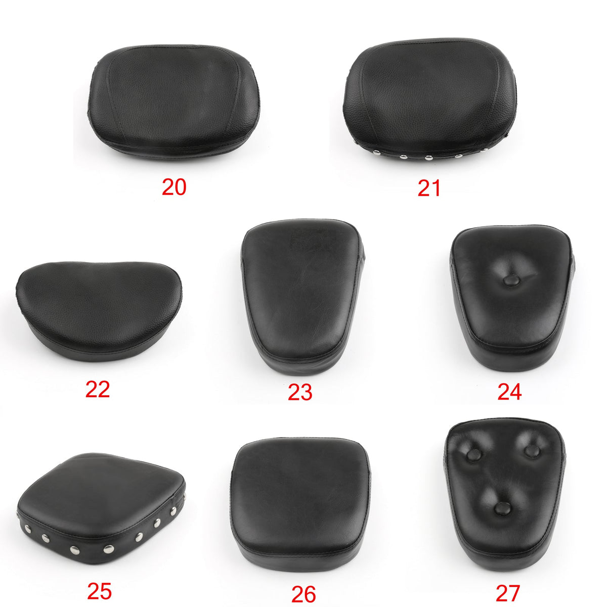 Universal Backrest Cushion Pad for Honda Kawasaki Suzuki Touring Yamaha ...