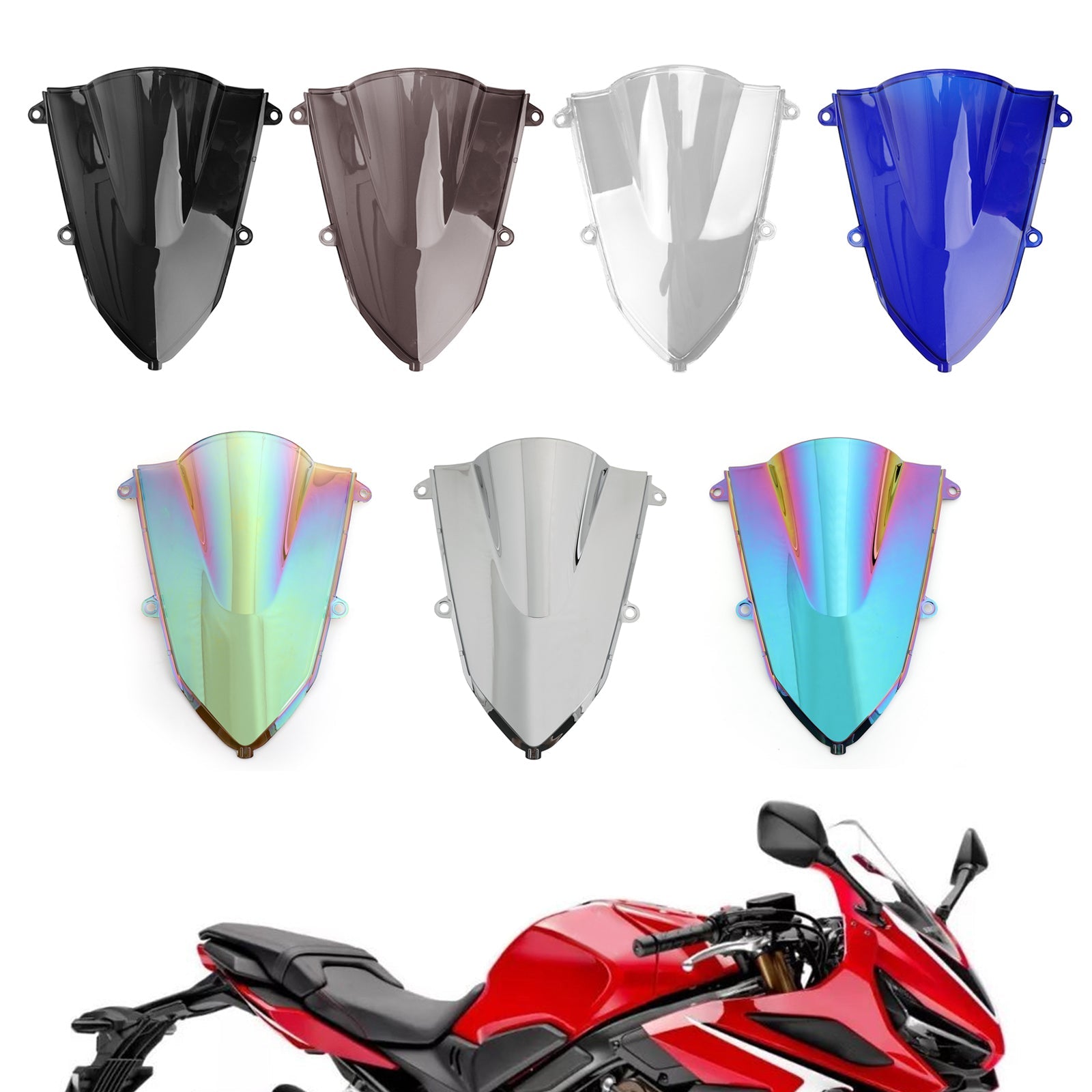 1x ABS Plastic Motorcycle Windshield Windscreen For Honda CBR500R CBR ...