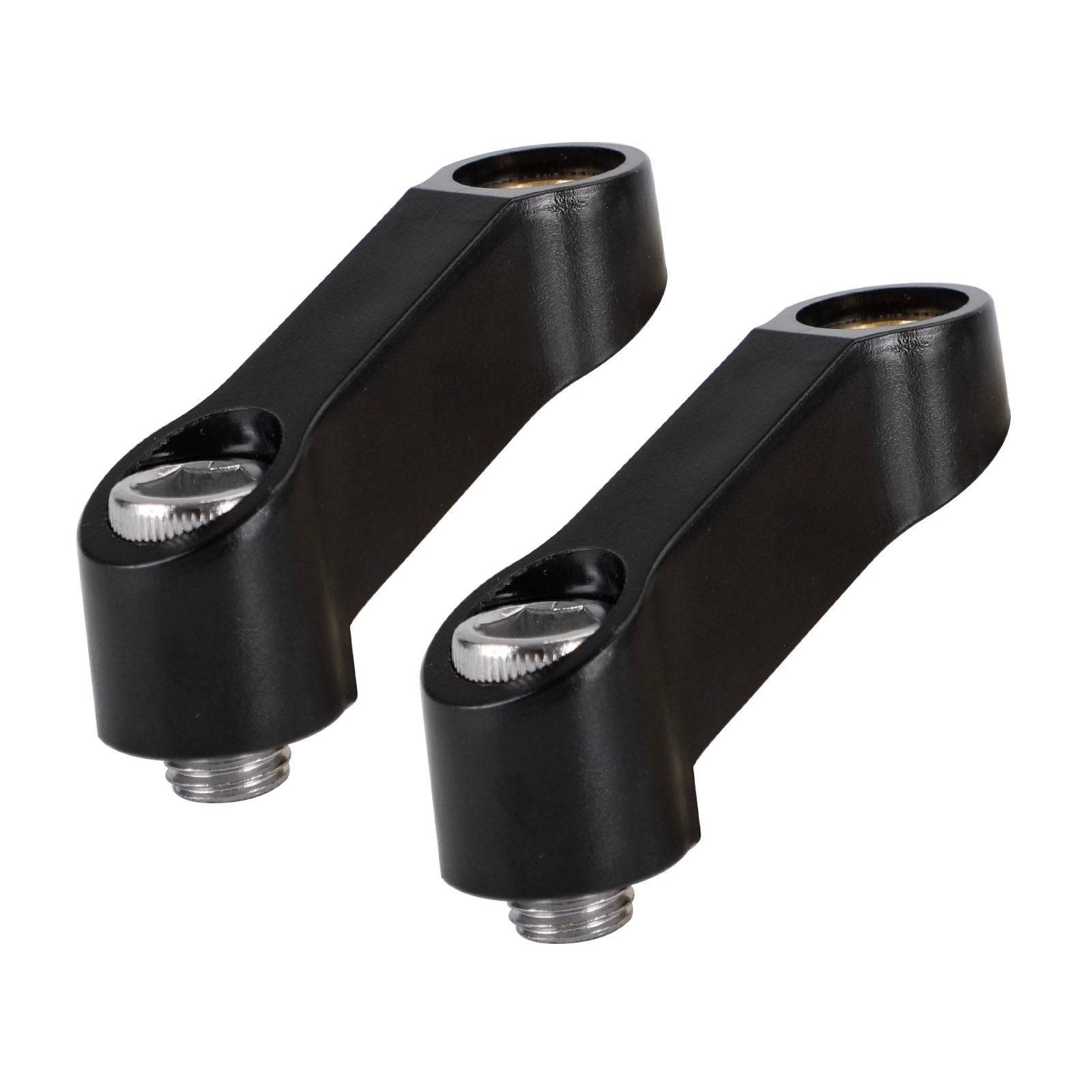 Motorcycle Plastic Mirror Extender-Riser-Extension Black 10mm - M10 Fo