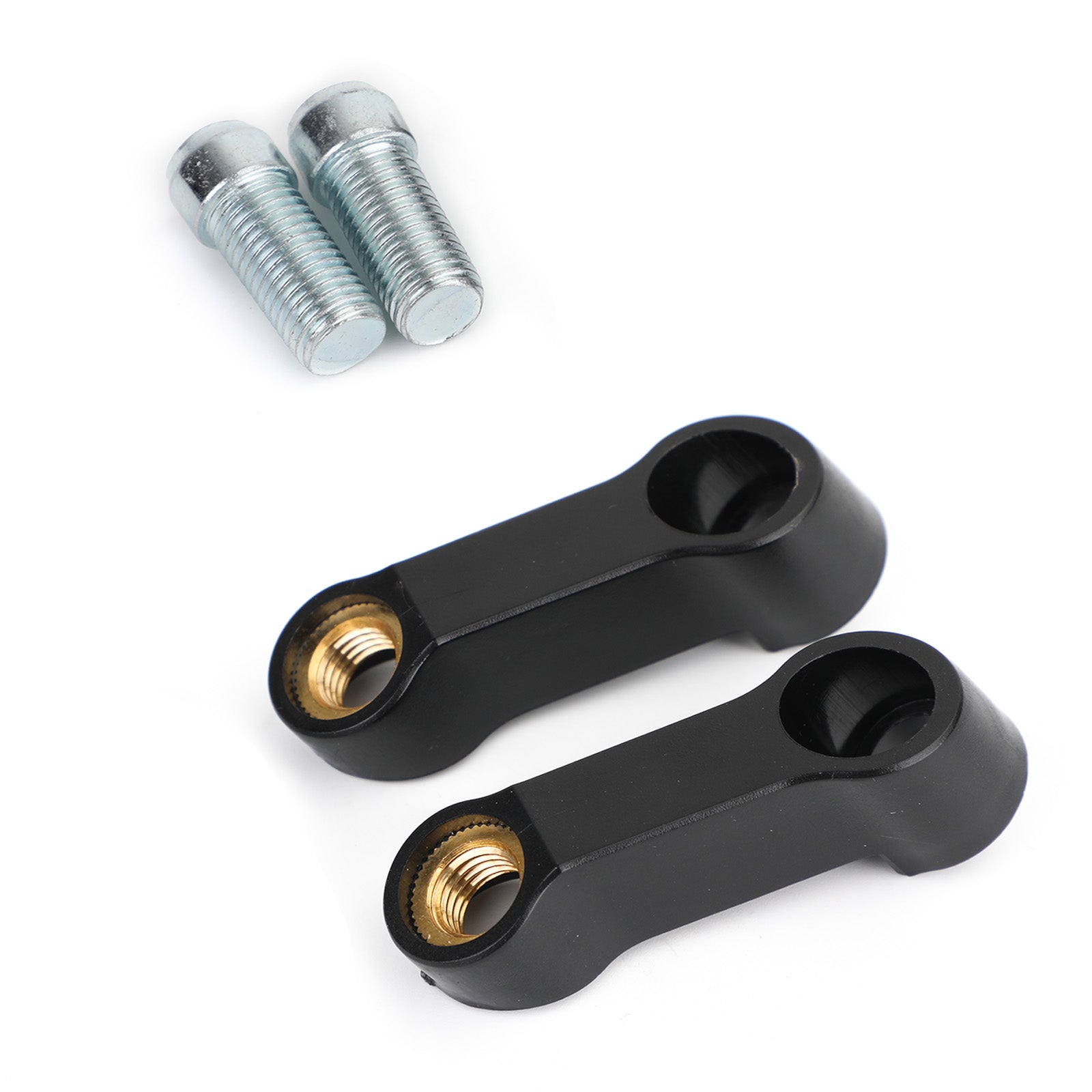 Motorcycle Mirror Extender Riser Extension Bracket Black 10mm M10 Fit ...