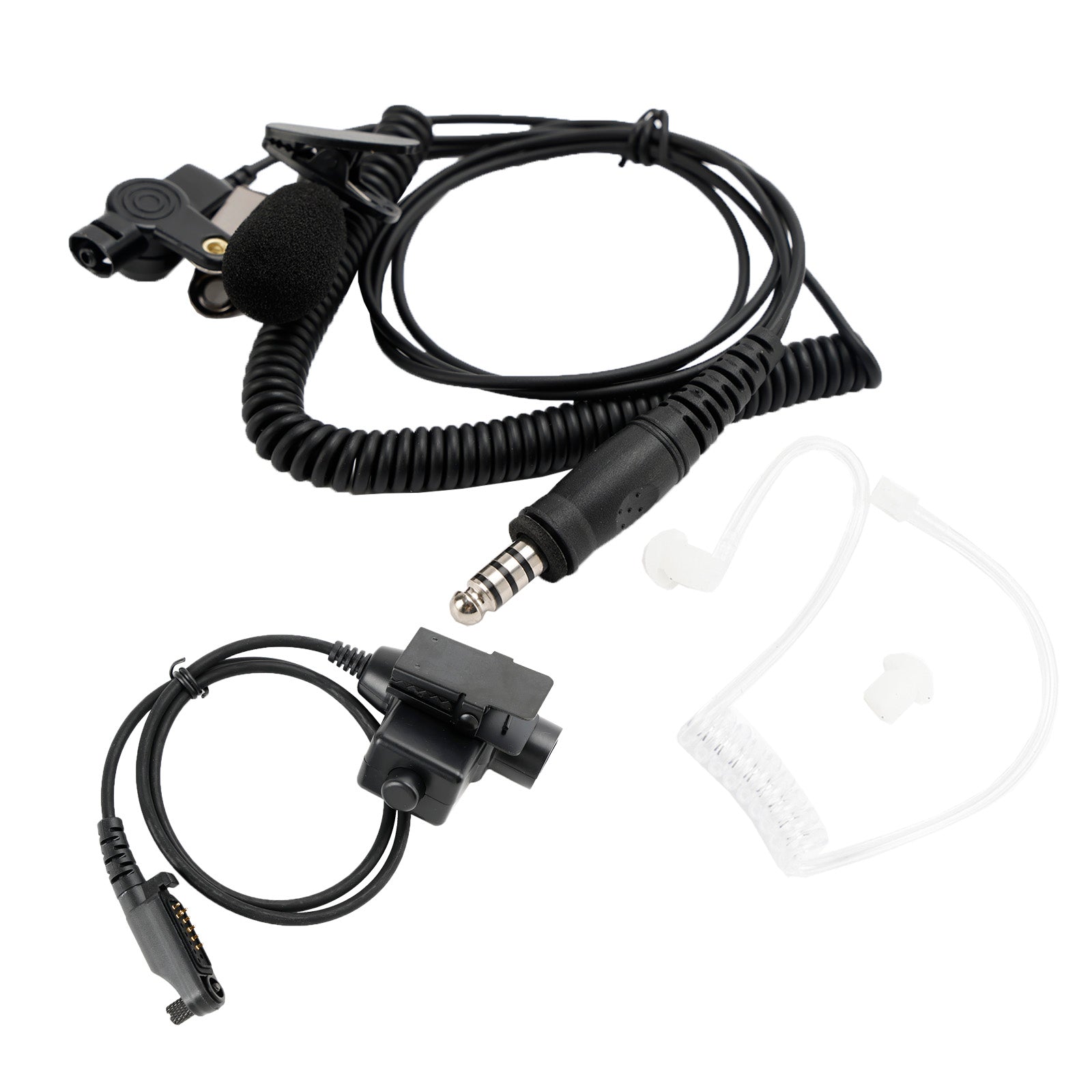 For HYT PD680 PD685 X1E X1P 6-Pin PTT 7.1-A3 Transparent Tube Headset