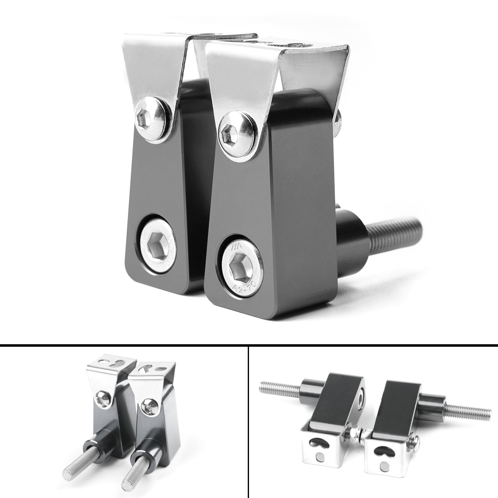 Pair CNC Titan M8 Motorcycle Headlight Fog Light Mount Bracket Extende